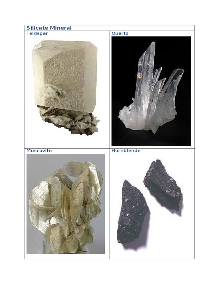 Silicate Mineral: Feldspar Quartz | PDF