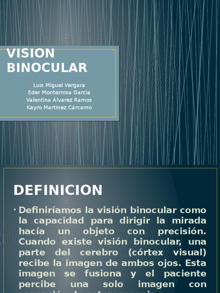 Vision Binocular | PDF | Percepción visual | Sentidos