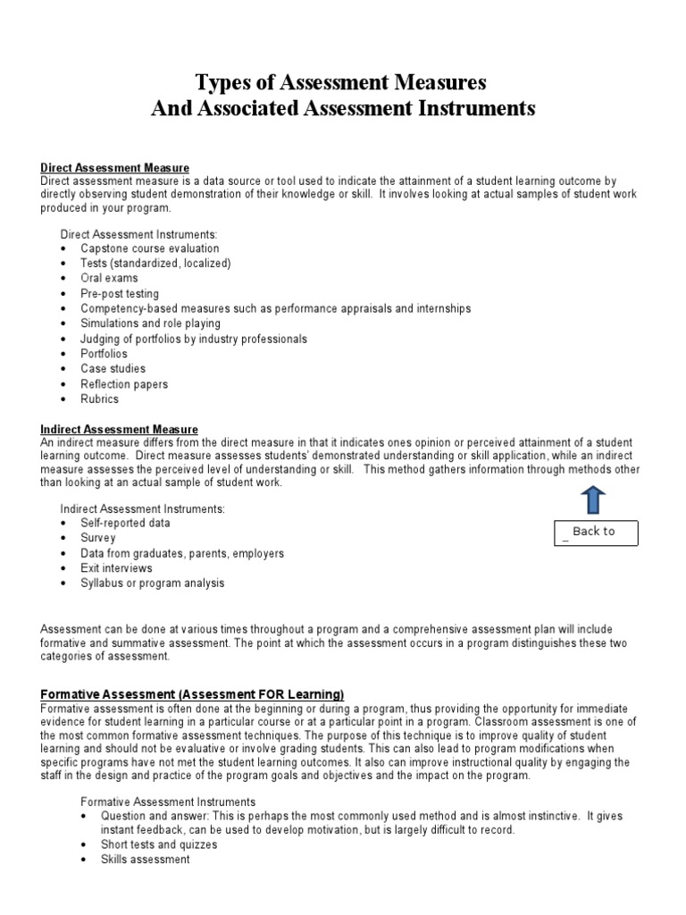 Types - Assessment | PDF | Educational Assessment | Educational ...