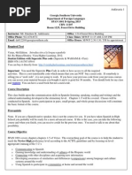 Spanish 1 Syllabus 2013-2014 | PDF | Quiz | Test (Assessment)