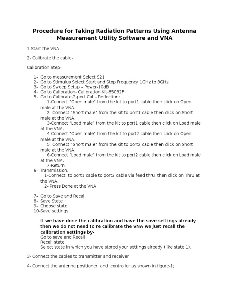 Procedure For Taking Radiation Patterns Using Antenna Measurement ...