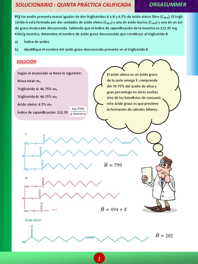 Solucionario Practica 5 (Corregida) | PDF | Ester | Aceite de oliva