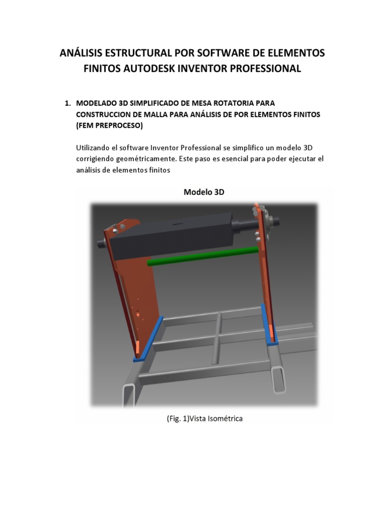 Análisis Estructural Por Software de Elementos Finitos Autodesk ...