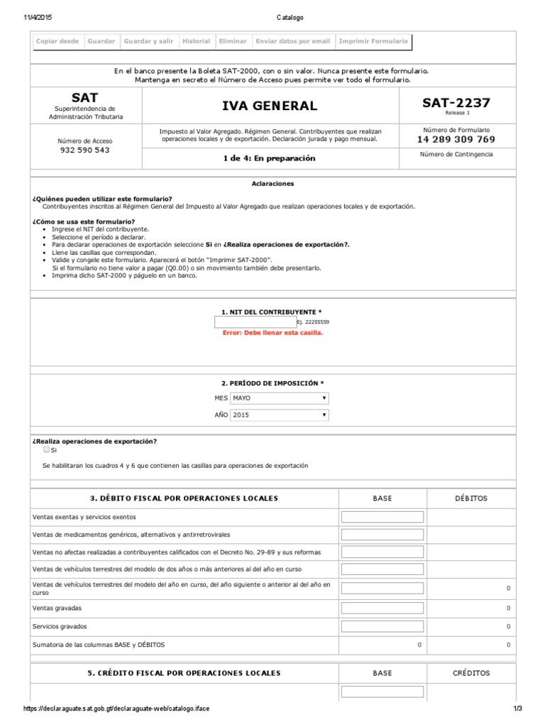 Ejemplo Formulario IVA Guate | PDF | Impuesto al valor agregado | Impuestos