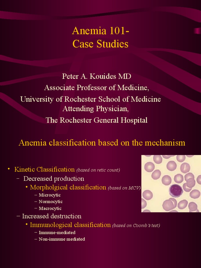 Anemia 101-Case Studies | PDF | Anemia | Hematology