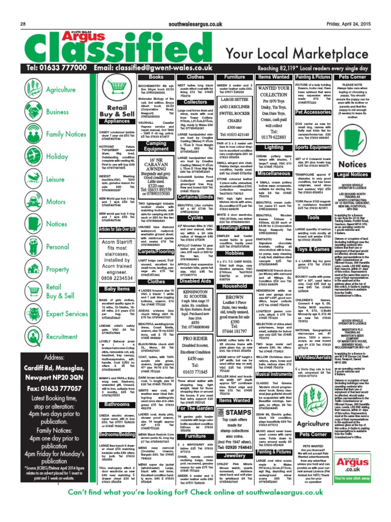 Classified: Your Local Marketplace | PDF | Clothes Dryer | Clothing