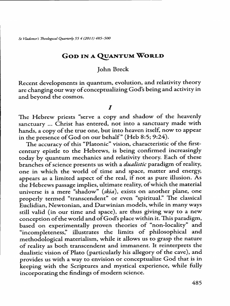 God in A Quantum World PDF | PDF | Quantum Mechanics | Wave Function