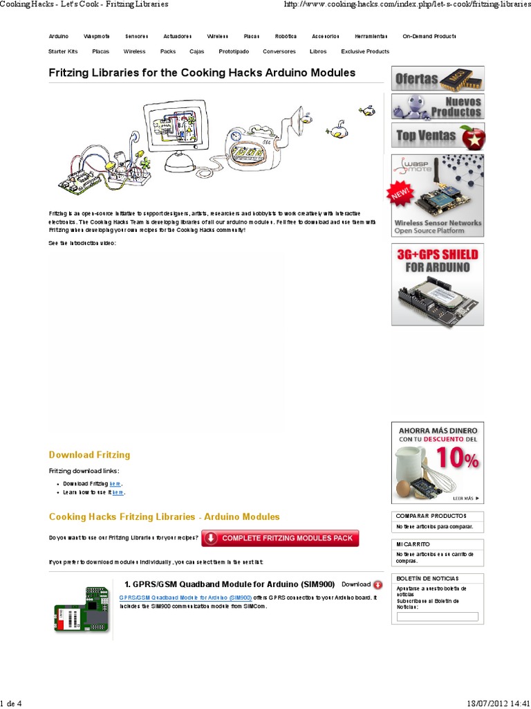 Cooking Hacks - Let's Cook - Fritzing Libraries | Download Free PDF ...