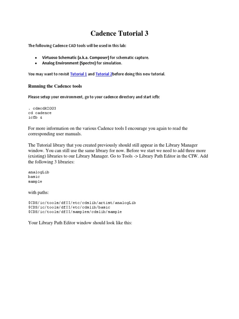 Cadence Tutorial 3 | Download Free PDF | Library (Computing) | Waves