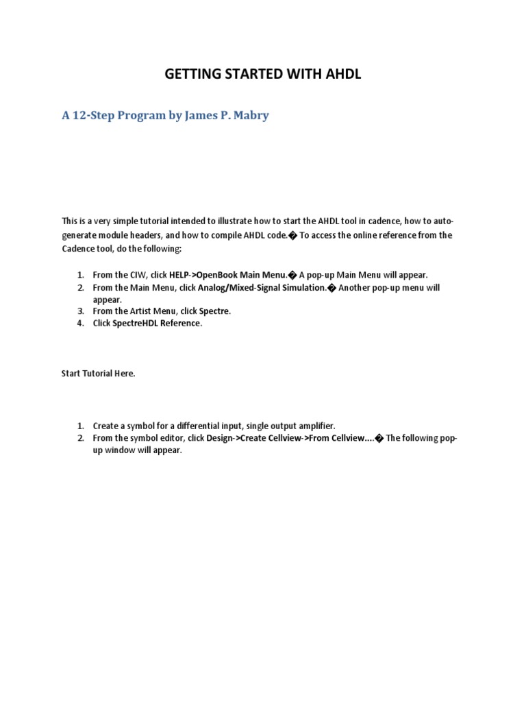 Getting Started With Ahdl | PDF | Amplifier | Alternating Current