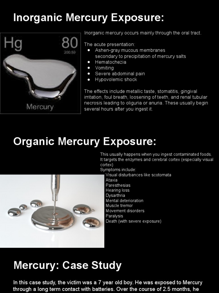 Inorganic Mercury Poisoning Overview | PDF
