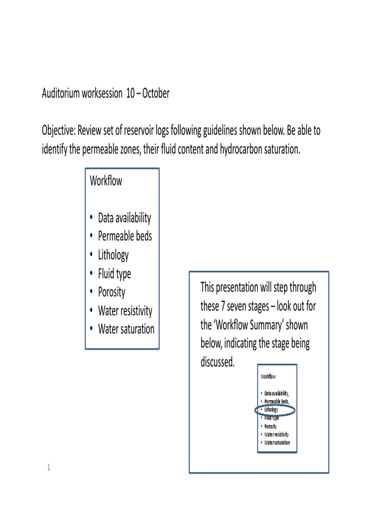 Basic Log Interpretation Workflow PDF | PDF | Permeability (Earth ...