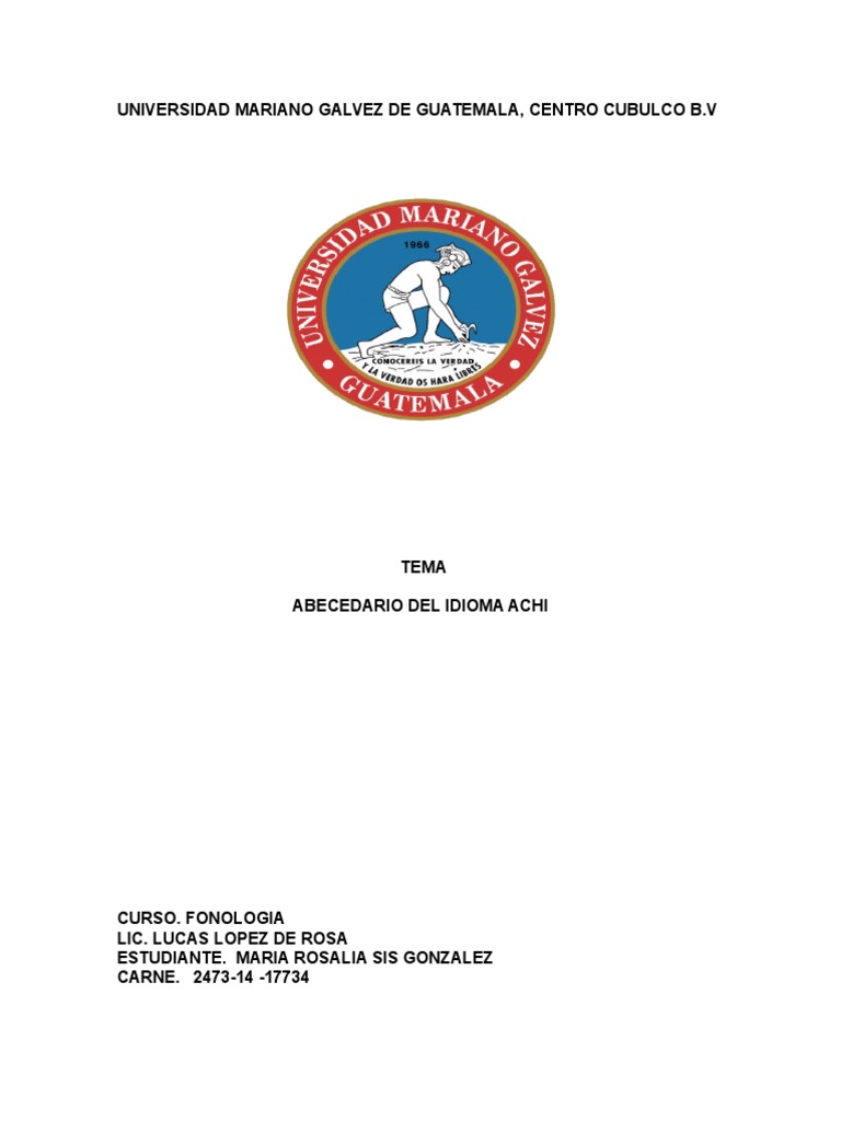 Oraciones del Abecedario Achi | PDF