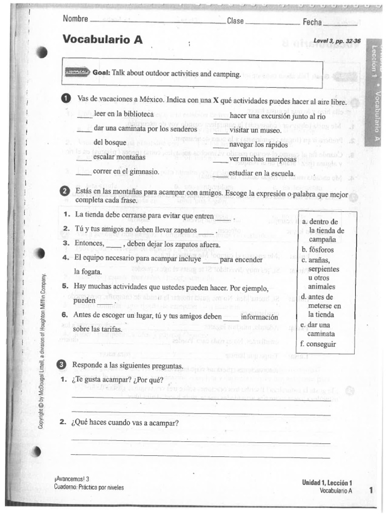 Unit 1 Lesson 1 Ws | PDF