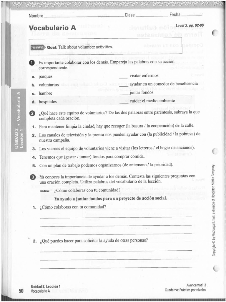 Unit 2 Lesson 1 Ws | PDF