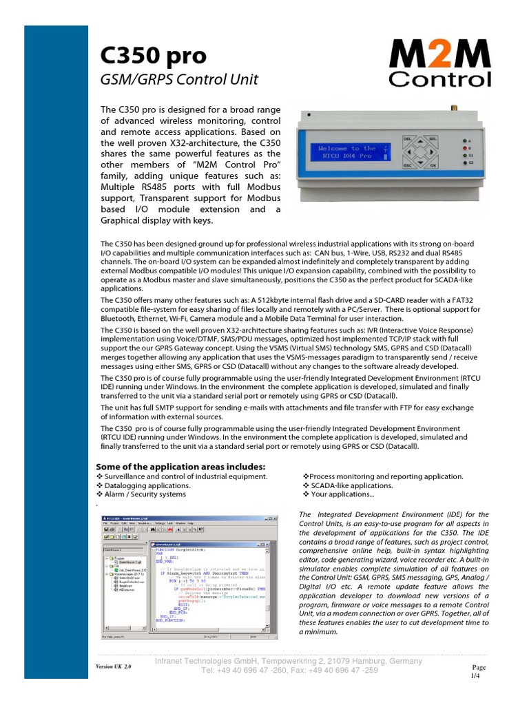 C350 Datasheet 2.0 | PDF | General Packet Radio Service | Short Message ...