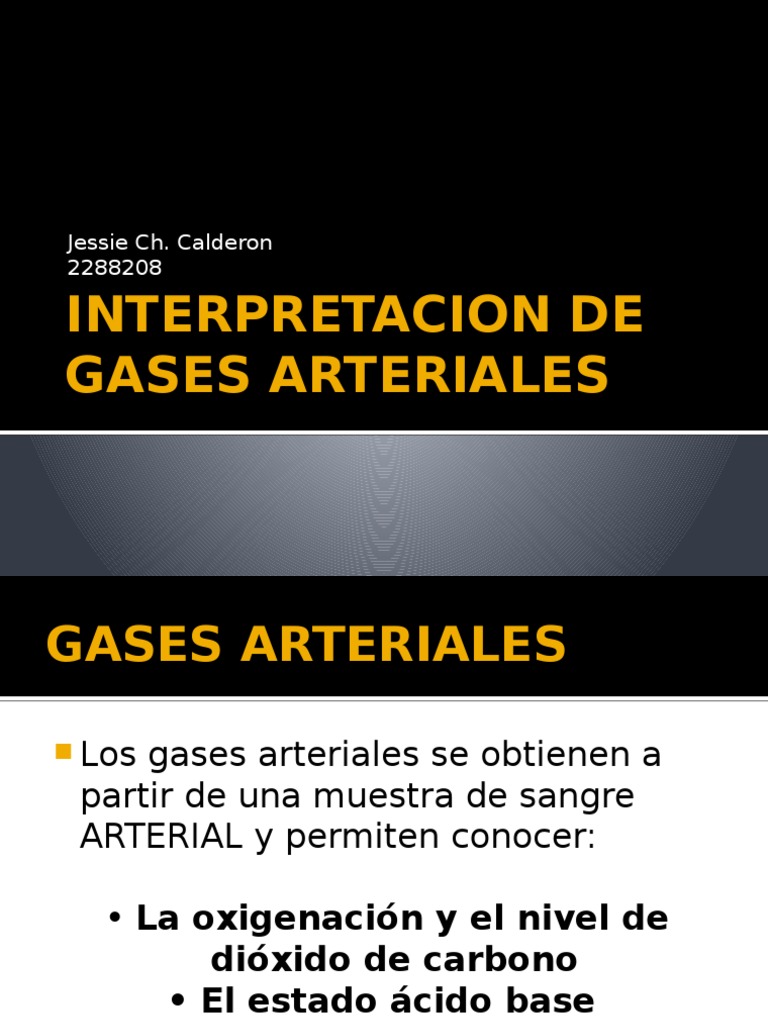 Interpretación de Gases Arteriales | PDF | Medicina de Cuidados ...