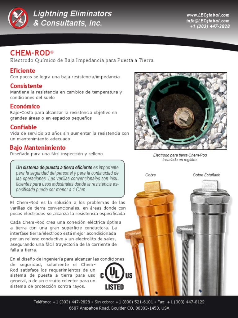Electrodo Quimico - Chem Rod | Resistencia Eléctrica y Conductancia ...