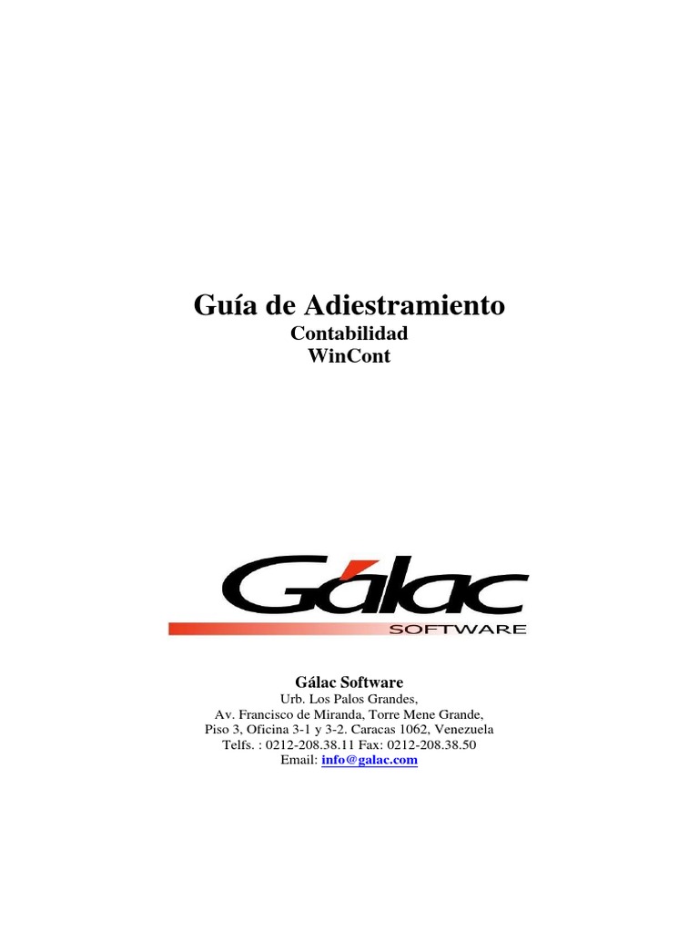 Guía de Uso del Sistema Contable Gálac | PDF | Apoyo | Contabilidad