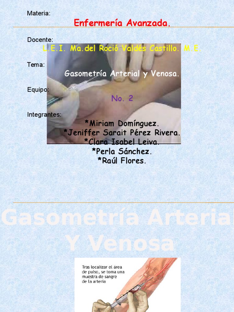 Gasometria Arterial y Venosa | PDF