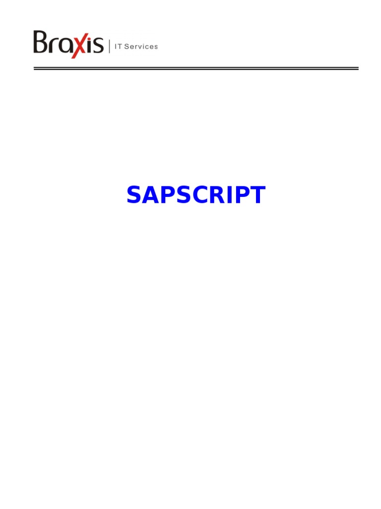 Apostila de SAPscript Nova | PDF | Impressora (informática) | Dados