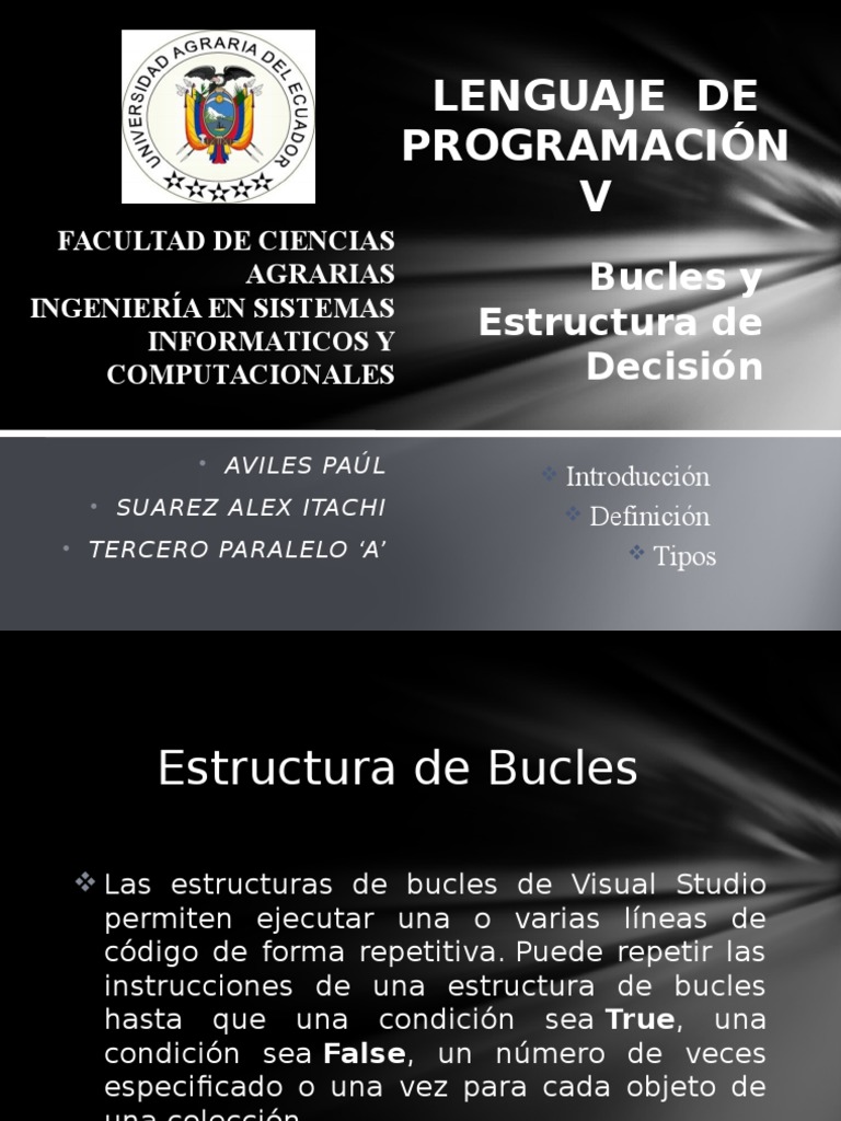 Bucles y Estructuras de Decision | PDF | Flujo de control | Programación de computadoras