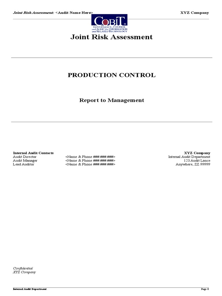 Cobit Audit Report Template | PDF | Internal Audit | Cobit