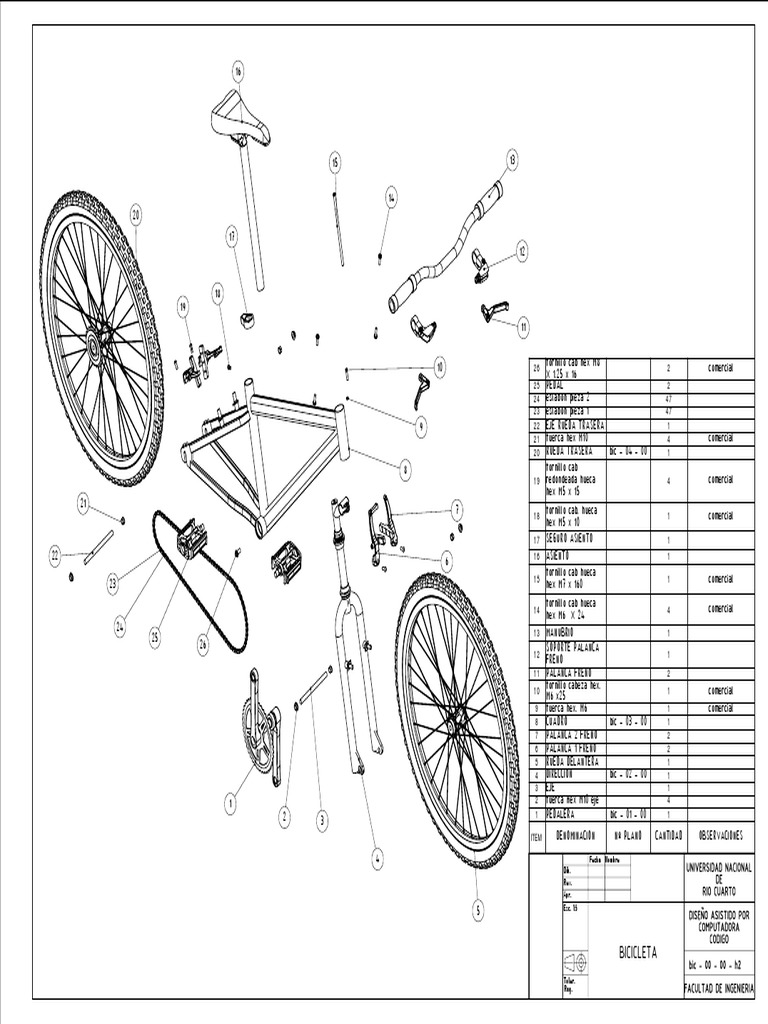 BICICLETA EXPLOSIONADO - Hoja1 | PDF