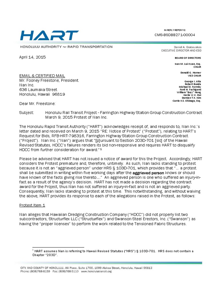 Response To Bid Protest | PDF | Prices | Specification (Technical Standard)