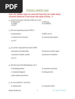 Chew National Exam Past Questions | PDF | Health Care | Community