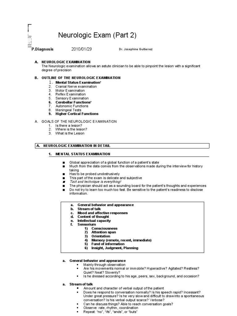 Neurologic Exam (Part 2) | Brain | Neurological Disorders
