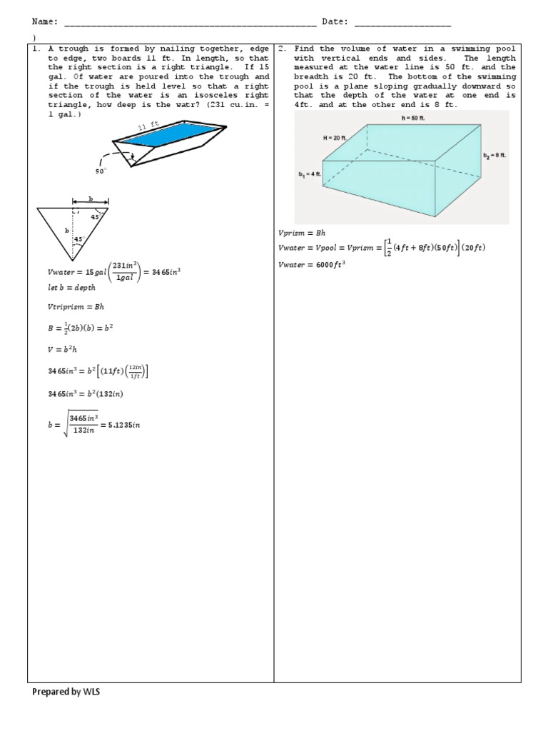 Solving Geometry Problems Involving Volume, Surface Area, and Triangles ...