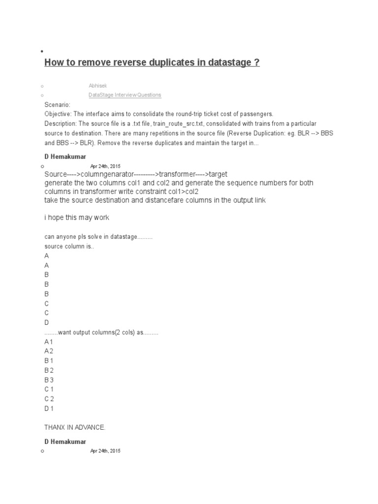 Datastage Interview Question | PDF | Subroutine | Parallel Computing