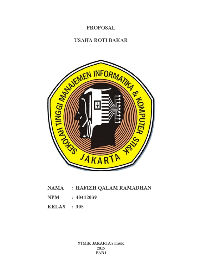 Contoh Proposal Usaha Roti Bakar DJ | PDF