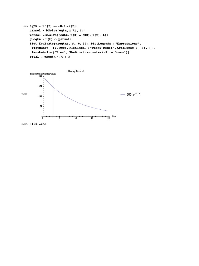 Exponential Decay Model in Differential Equations | PDF