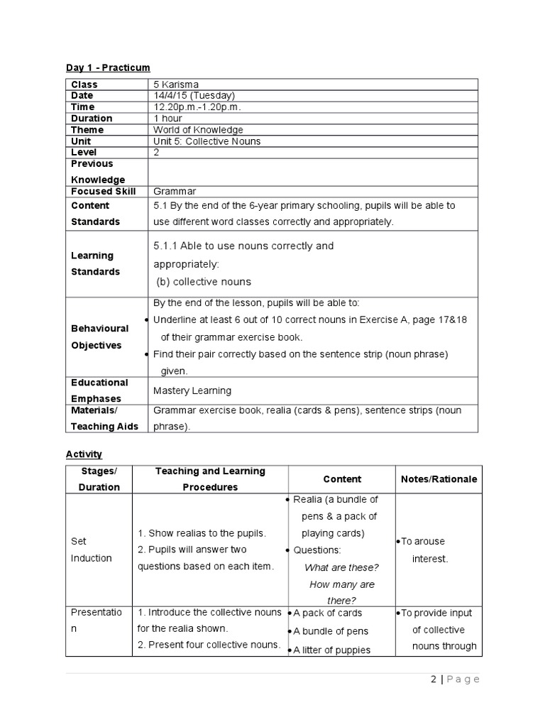 Collective Nouns for Young Learners | PDF | Phrase | Noun