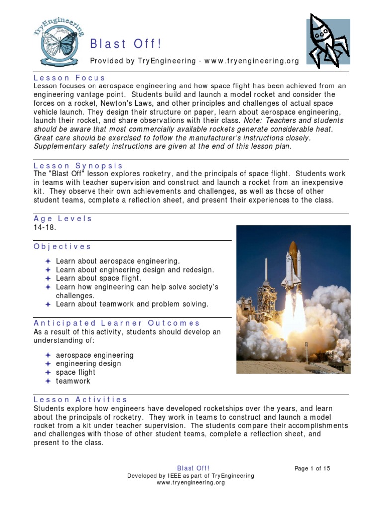 005-001-000-005 Blast Off | PDF | Rocket | Thrust