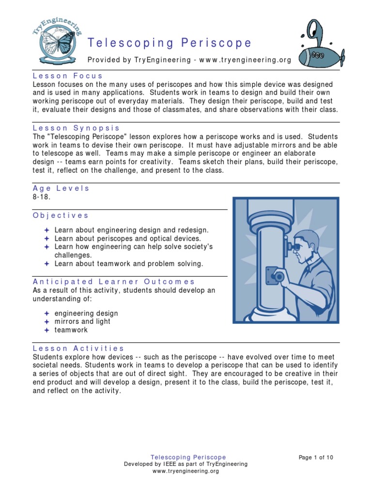 005 001 000 030 Telescooping Periscope | PDF | Science And Technology ...