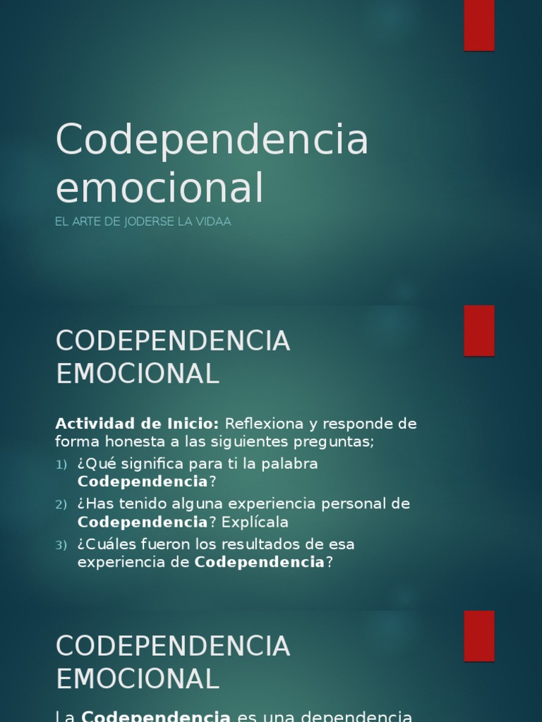 Codependencia Emocional | PDF | Autoestima | Ira