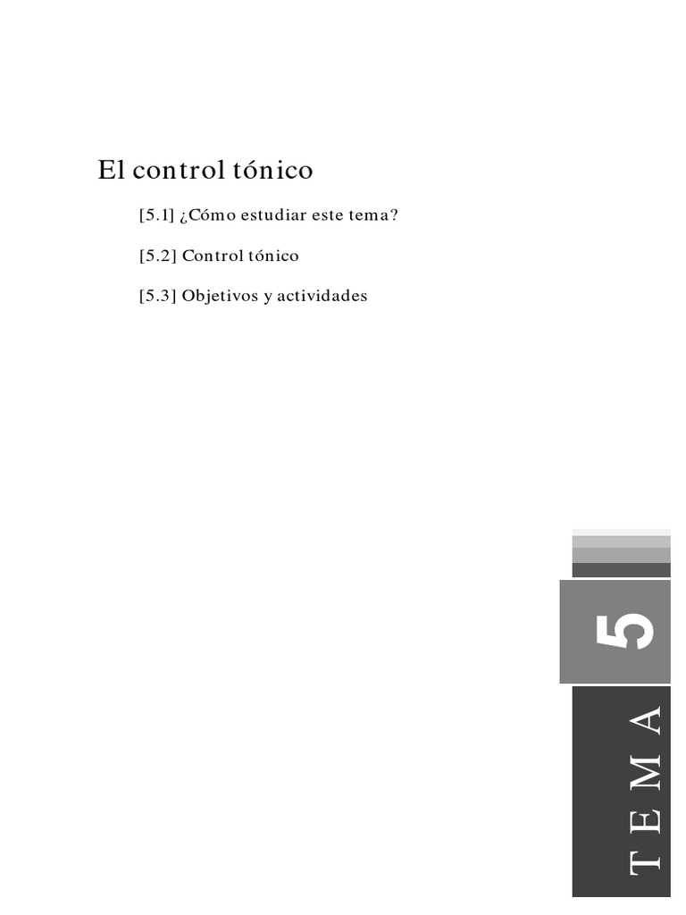 Control Tonico | PDF | Músculo | Educación Física