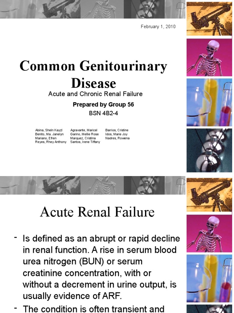 Common Genitourinary Disease: Acute and Chronic Renal Failure ...