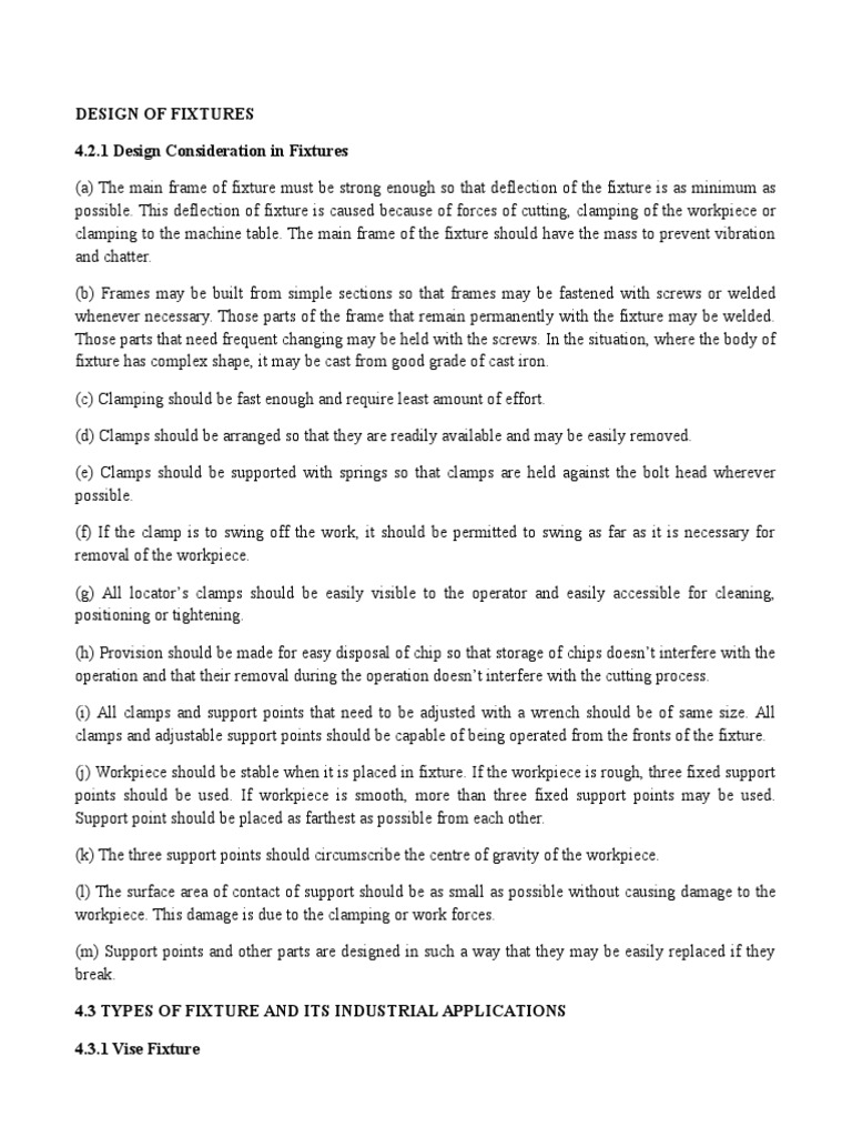 Design of Fixtures | PDF | Grinding (Abrasive Cutting) | Industries