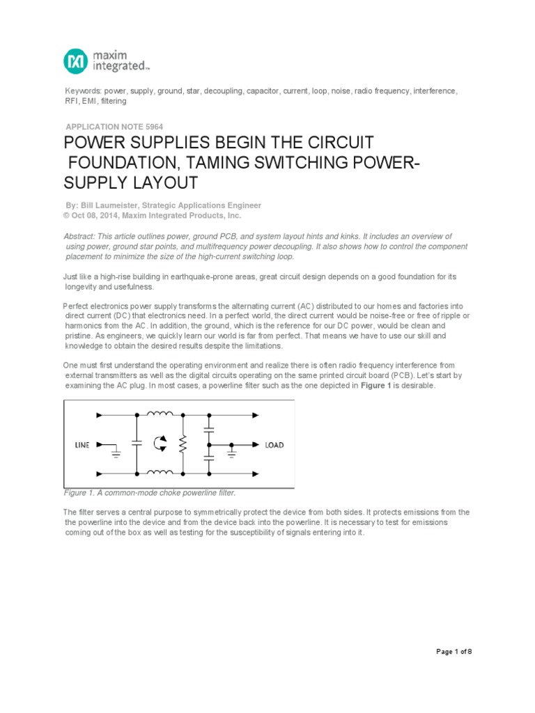 Switching Power Supply Layout | Download Free PDF | Capacitor | Power ...