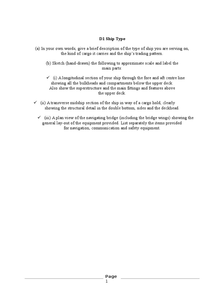 General Specification of PCTC Vessel | PDF | Watercraft | Shipping