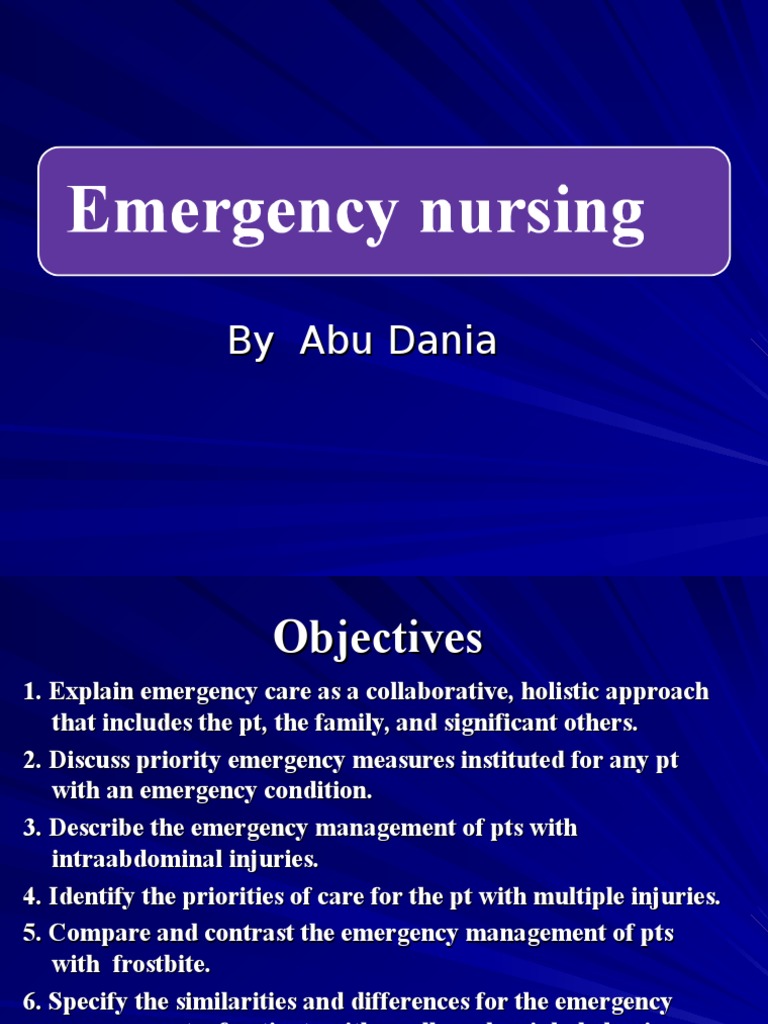 Emergency Nursing | PDF | Emergency Department | Nursing