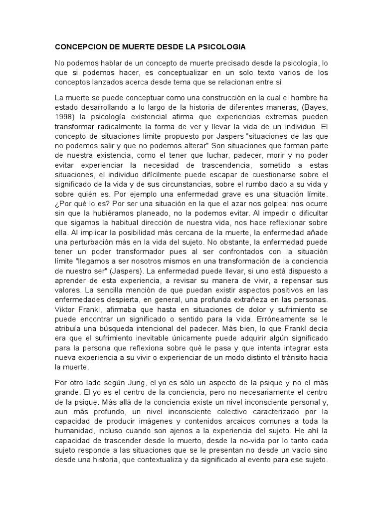 Muerte y Psicología: Concepciones Clave | PDF | Muerte | Karma