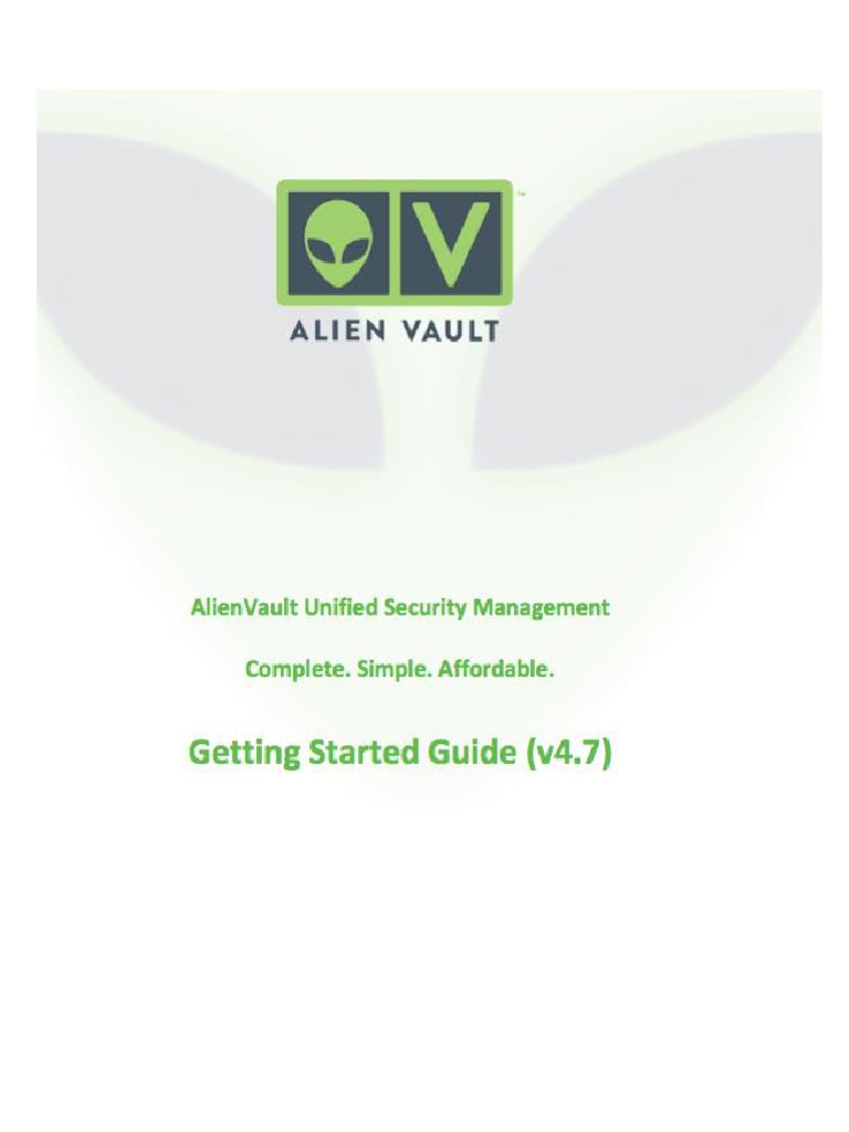 AlienVault Getting Started Guide v47 | PDF | Command Line Interface | Computer Network