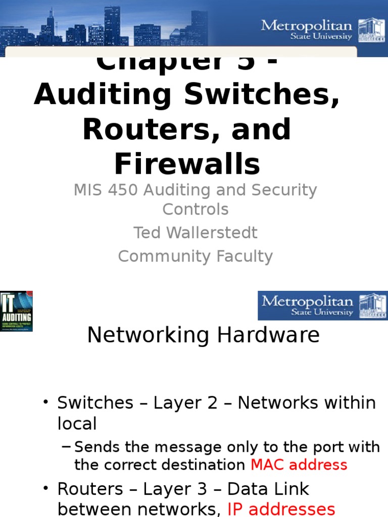 Chapter 5 - Auditing Switches, Routers, and Firewalls | PDF | Osi Model | Firewall (Computing)