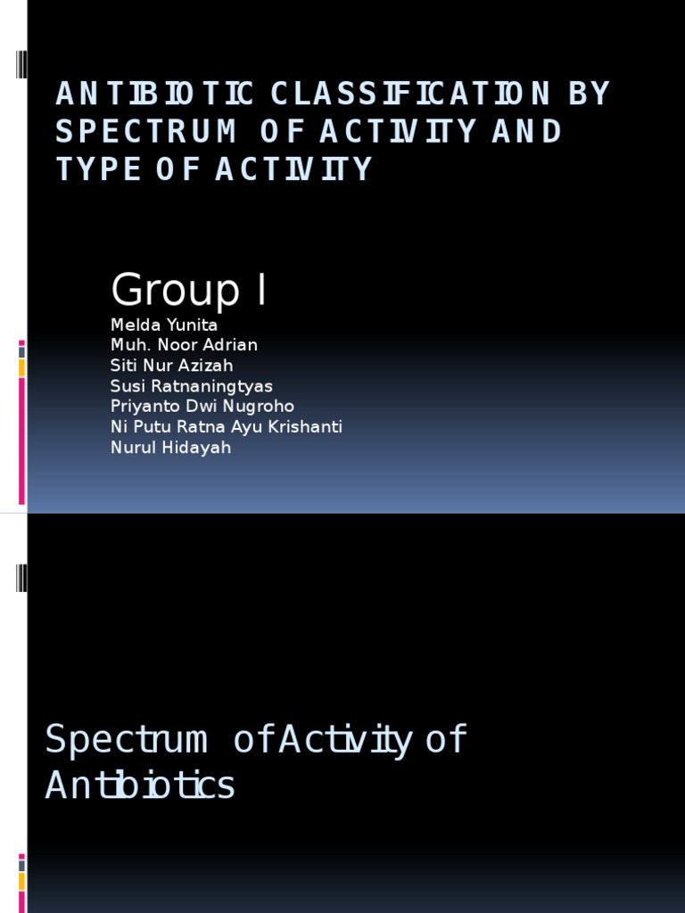 Classification of Antibiotics | PDF | Antibiotics | Infection