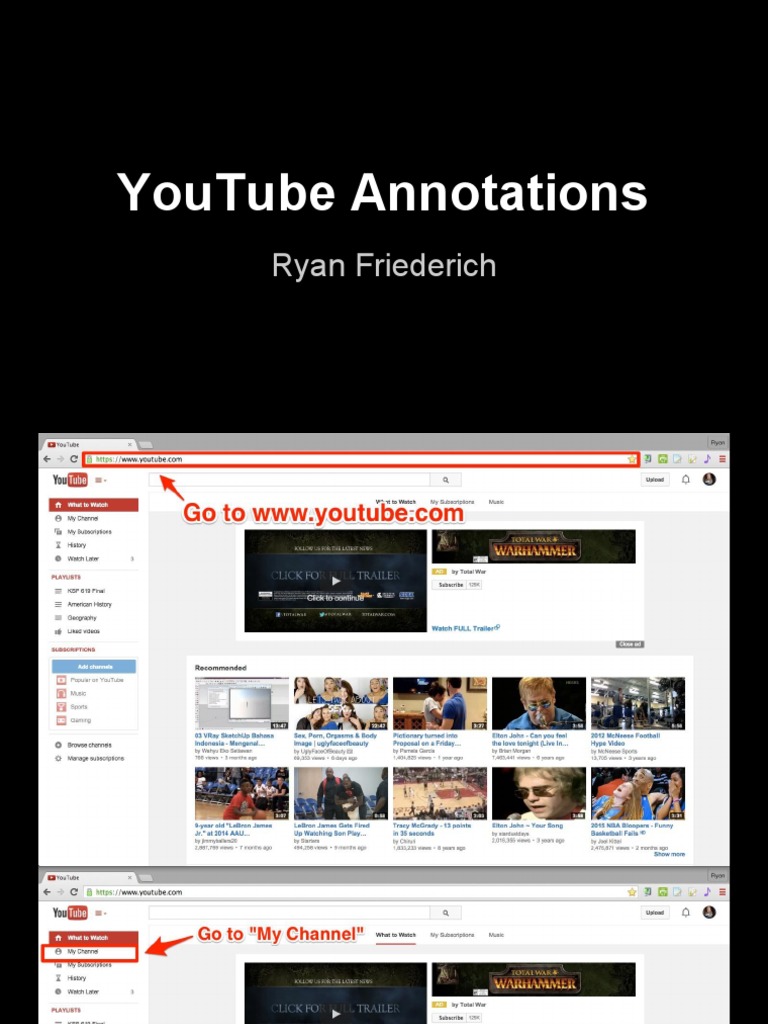 Youtube Annotations Pdf